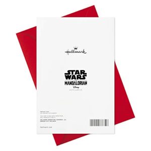 Hallmark Star Wars Valentines Day Card for Kid with Removable Backpack Clip (Baby Yoda)