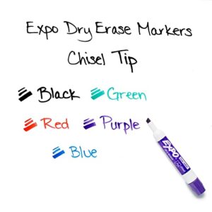 EXPO Low Odor Dry Erase Marker | Chisel Tip Markers | Whiteboard Markers, Assorted, 36 Count