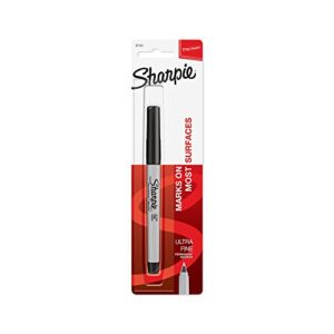 sharpie permanent marker, ultra fine point, black, 1 count