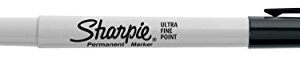 Sharpie Permanent Marker, Ultra Fine Point, Black, 1 Count