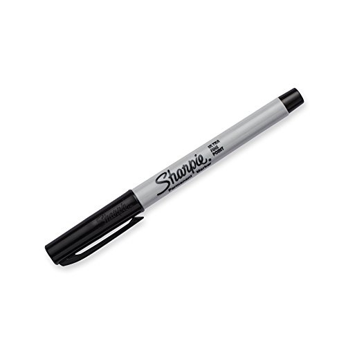 Sharpie Permanent Marker, Ultra Fine Point, Black, 1 Count