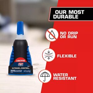 Loctite Super Glue Ultra Gel Control, Clear Superglue for Plastic, Wood, Metal, Crafts, & Repair, Cyanoacrylate Adhesive Instant Glue, Quick Dry - 0.14 fl oz Bottle, Pack of 1