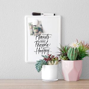 U Brands Contempo Magnetic Dry Erase Board, 8.5 x 11 Inches, White Frame - 251U00-04