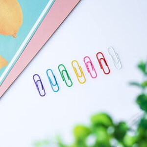 200 Paper Clips 28mm Colorful Paper Clips,Small Paper Clips Reusable Paper Clips for School, Office, Folders, Bookmarks, DIY Albums, Etc