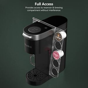 Gevoli K Cup Organizer for Single Serve Keurig K-Mini and K Mini PLUS Coffee Makers - Space Saving Modern Acrylic Kcup Pod Holder (10 Pod Capacity)