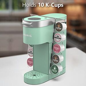 Gevoli K Cup Organizer for Single Serve Keurig K-Mini and K Mini PLUS Coffee Makers - Space Saving Modern Acrylic Kcup Pod Holder (10 Pod Capacity)