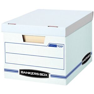 Bankers Box STOR/FILE Storage Boxes, Standard Set-Up, Lift-Off Lid, Letter/Legal, 6 Pack (57036-04)