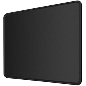 mroco mouse pad [30% larger] with non-slip rubber base, premium-textured & waterproof computer mousepad with stitched edges, mouse pads for computers, laptop, gaming, office & home, 8.5 x 11 in, black