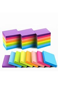 sticky notes 1.5×2 inches, bright colors self-stick pads, 24 pack, 75 sheets/pad