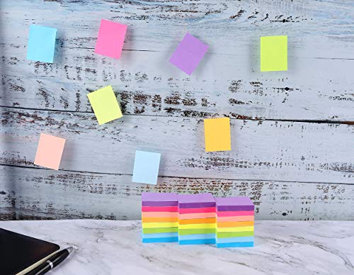 Sticky Notes 1.5x2 Inches, Bright Colors Self-Stick Pads, 24 Pack, 75 Sheets/Pad