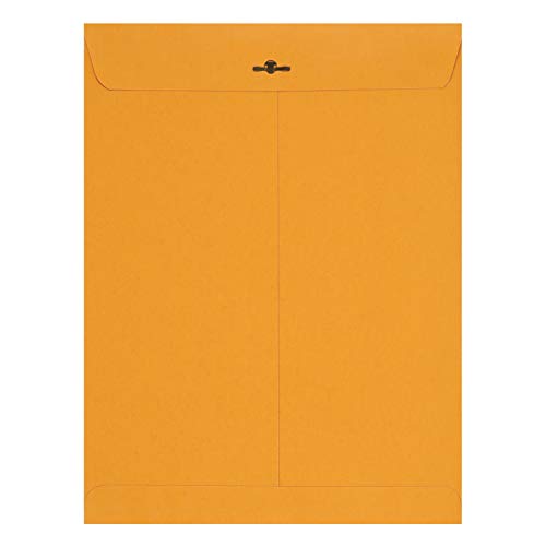 Amazon Basics 9 x 12-Inch Clasp Kraft Envelopes, Gummed, 100-Pack