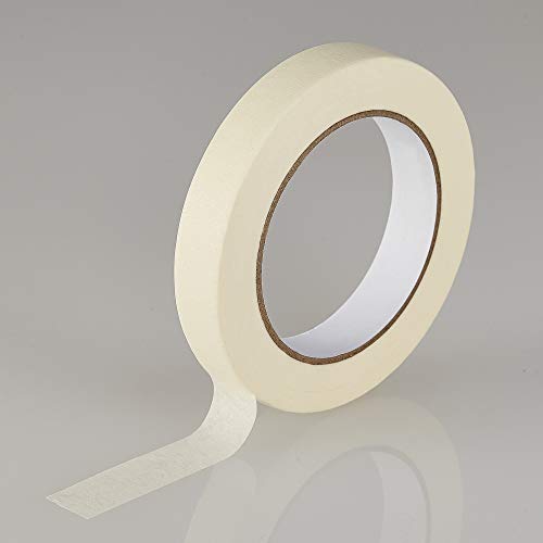 Lichamp Masking Tape 10 Pack General Purpose Beige White Color, 0.75 inch x 55 Yards x 10 Rolls (550 Total Yards), for Painting, Home, Office, School Stationery, Arts, Crafts etc. (3004)