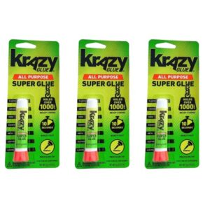 krazy glue elmer’s original crazy super glue all purpose instant repair, 3 piece