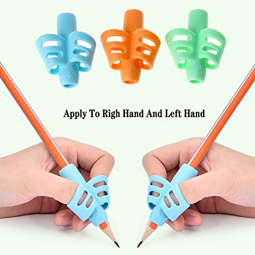 Pencil Grips - JuneLsy Pencil Grips for Kids Handwriting Posture Correction Training Writing AIDS for Kids Toddler Children Special Needs (3 PCS)