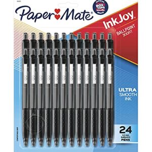 Paper Mate InkJoy 300RT Retractable Ballpoint Pens, Medium Point (1.0mm), Black, 24 Count