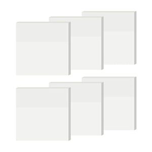 6pack transparent sticky notes, clear sticky notes, 3’’ x 3’’ translucent sticky notes, waterproof see through, 300 sheets