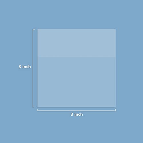 6Pack Transparent Sticky Notes, Clear Sticky Notes, 3’’ x 3’’ Translucent Sticky Notes, Waterproof See Through, 300 Sheets