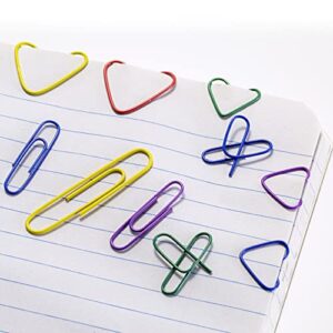 Officemate PVC Free Color Coated Paper Clips, 450 Per Tub Office Paper Clamp (97229)