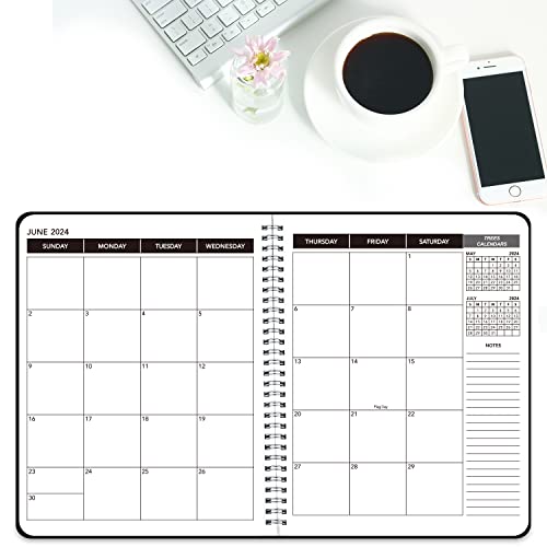 Office Planner Jan 2023- Dec 2024 Monthly Calendar Planner - 9 × 11 Time Management Personal Planner Hard PVC Cover with Spiral Bound