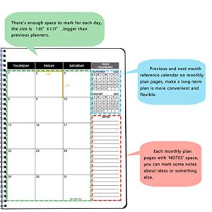 Office Planner Jan 2023- Dec 2024 Monthly Calendar Planner - 9 × 11 Time Management Personal Planner Hard PVC Cover with Spiral Bound