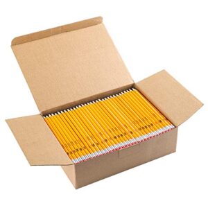 madisi wood-cased #2 hb pencils, yellow, pre-sharpened, bulk pack, 320 pencils