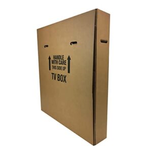 uboxes tv moving box fits up to 70″ adjustable box