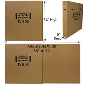 uBoxes TV Moving Box Fits Up To 70" Adjustable Box