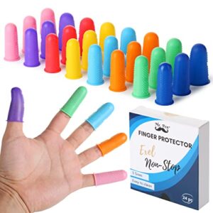 mr. pen- hot glue gun finger protectors, 24 pcs, silicone finger protectors, finger protectors, finger protectors for hot glue, silicone thimble, hot glue finger protectors, finger guard