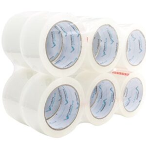 12 Pack Heavy Duty Packaging Tape, Clear Packing Tape Designed for Moving Boxes, Shipping, Office, Commercial Grade 2.7mil Thick, 60 Yard Length, 720 Total Yards