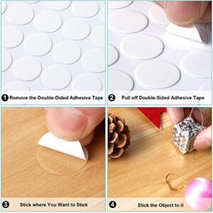 280 Pcs Double Sided Sticky Dot Stickers Removable Round Putty Clear Sticky Tack No Trace Sticky Putty Waterproof Small Stickers for Festival Decoration (20mm, 280)