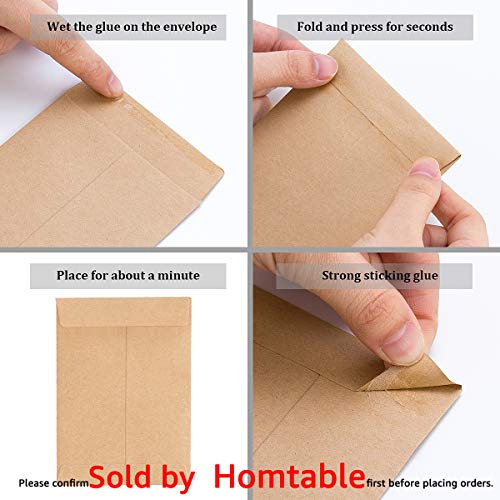 100 Pack Kraft Small Coin Envelopes Self-Adhesive Kraft Seed Envelopes Mini Parts Small Items Stamps Storage Packets Envelopes for Garden, Office or Wedding Gift(2.25"×3.5") (100)