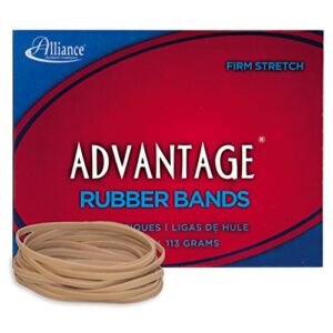 “alliance rubber 26339 advantage rubber bands size #33, 1/4 lb box contains approx. 150 bands (3 1/2″” x 1/8″”, natural crepe)”, beige