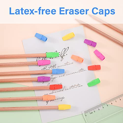 Sooez 120 Pack Pencil Erasers, Pencil Top Erasers Cap Erasers Eraser Tops Pencil Eraser Toppers Eraser Studying Supplies for Teachers Eraser Pencil Erasers, 7 Colors