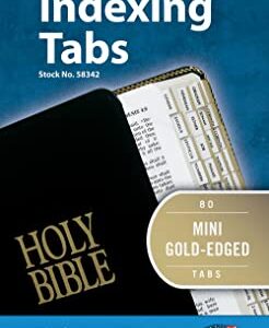 Tabbies Mini Gold-Edged Bible Indexing Tabs, Old & New Testament, 80 Tabs Including 64 Books & 16 Re