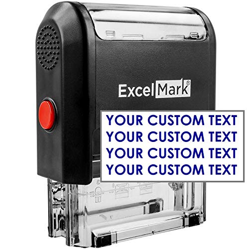 Self Inking Rubber Stamp with up to 4 Lines of Custom Text (42A1848)