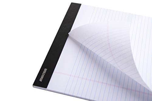 Mintra Office Legal Pads - ((PREMIUM WHITE 6pk, 8.5in x 11in, NARROW RULED)) - 50 Sheets per Notepad, Micro perforated Writing Pad, Notebook Paper for School, College, Office, Professional