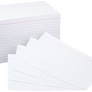 Amazon Basics 4 x 6-Inch Ruled Lined White Index Note Cards, 500-Count, Index Cards