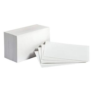 Amazon Basics Blank Index Cards, 3" x 5", White, 10-Packs of 100 (1000 Cards)