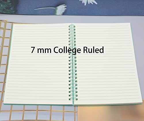 Yansanido Spiral Notebook, 4 Pcs 8.3 Inch x 5.9 Inch A5 Thick Plastic Hardcover 7mm College Ruled 4 Color 80 Sheets -160 Pages Journals for Study and Notes (4)