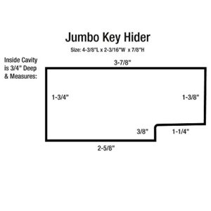 Lucky Line Jumbo Magnetic Key Hider, Case Holder for Larger Keys and Transponders (91501)