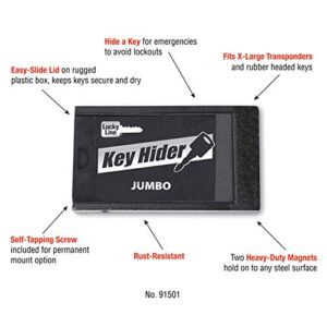 Lucky Line Jumbo Magnetic Key Hider, Case Holder for Larger Keys and Transponders (91501)