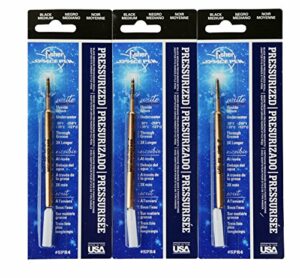 fisher spr4 space pen pressurized ballpoint ink refill, medium point, pack of 3, black ink