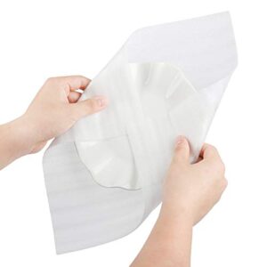 100-Pack 12" x 12" Foam Wrap Sheets Cushioning Foam, Moving and Packing Supplies, Fragile Stickers Included