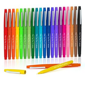 lelix 20 colors felt tip pens, medium point felt pens, assorted colors markers pens for journaling, writing, note taking, planner coloring, perfect for art office and school supplies