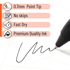 Mr. Pen- Pens, Black Gel Pens, 6 Pack, 0.7mm Fine Point, No Smear, Fast Dry, Gel Ink Pens, Black Ink Pen, Pens Bulk, Gel pen, Black Pens, Pens for Journaling, Retractable Pens, Premium Ink Pen