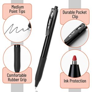 Mr. Pen- Pens, Black Gel Pens, 6 Pack, 0.7mm Fine Point, No Smear, Fast Dry, Gel Ink Pens, Black Ink Pen, Pens Bulk, Gel pen, Black Pens, Pens for Journaling, Retractable Pens, Premium Ink Pen