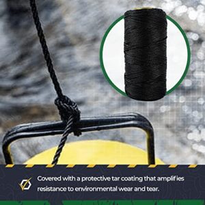 SGT KNOTS Tarred Twine - 100% Nylon Bank Line for Bushcraft, Netting, Gear Bundles, Home Improvement, Construction, Lacing Twisted Cord, Weatherproof | #36 - 1/4 lb