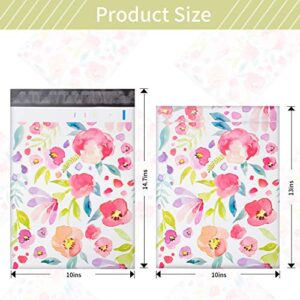 100PCS Large Poly Mailers, 10X13 Inch Shipping Bags, Fashion Shipping Envelopes, Plastic Packaging Bags, Self-Seal Polymailers, Mailers Poly Bags, Mailing Bags for Small Business, Clothing - Floral