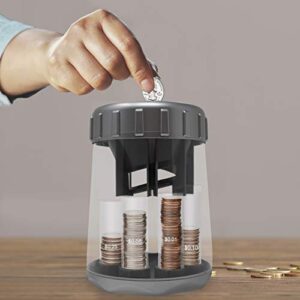 Digital Coin Counter Automatic Coin Sorter - 2020 Version - Digitally Keeps Count of and Automatically Sorts U.S. Coins into Individual Tubes with 20 Coin Wrappers Included