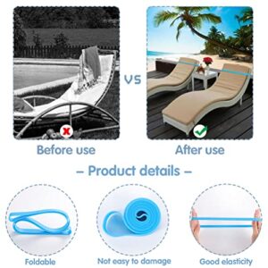 10 Pcs Towel Bands Silicone Rubber Bands, Books Outdoor Gear Packing Chair Bands Beach Towel Clips, Stretchable Towel Bands for Beach Chairs Cruise Essentials (Colorful)